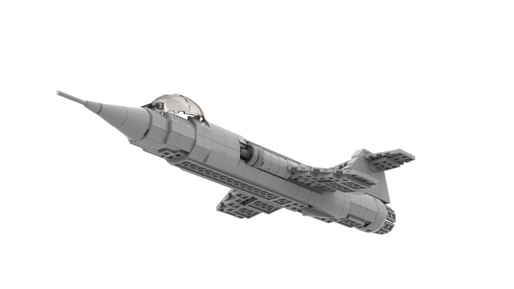 Lego Moc Lockheed F104 Starfigther Minifig Scale 142 By Qwinter