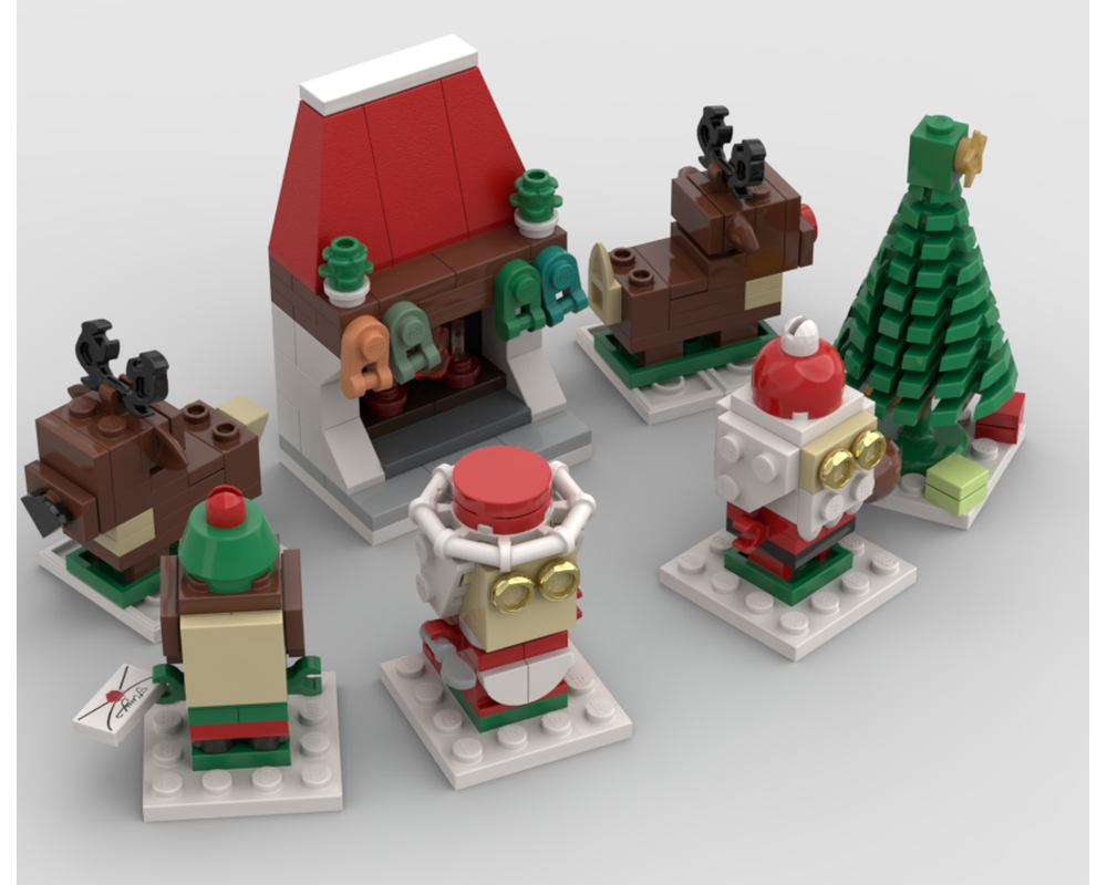 LEGO MOC Mini-Brickheadz - Santa Family by Thierry | Rebrickable ...