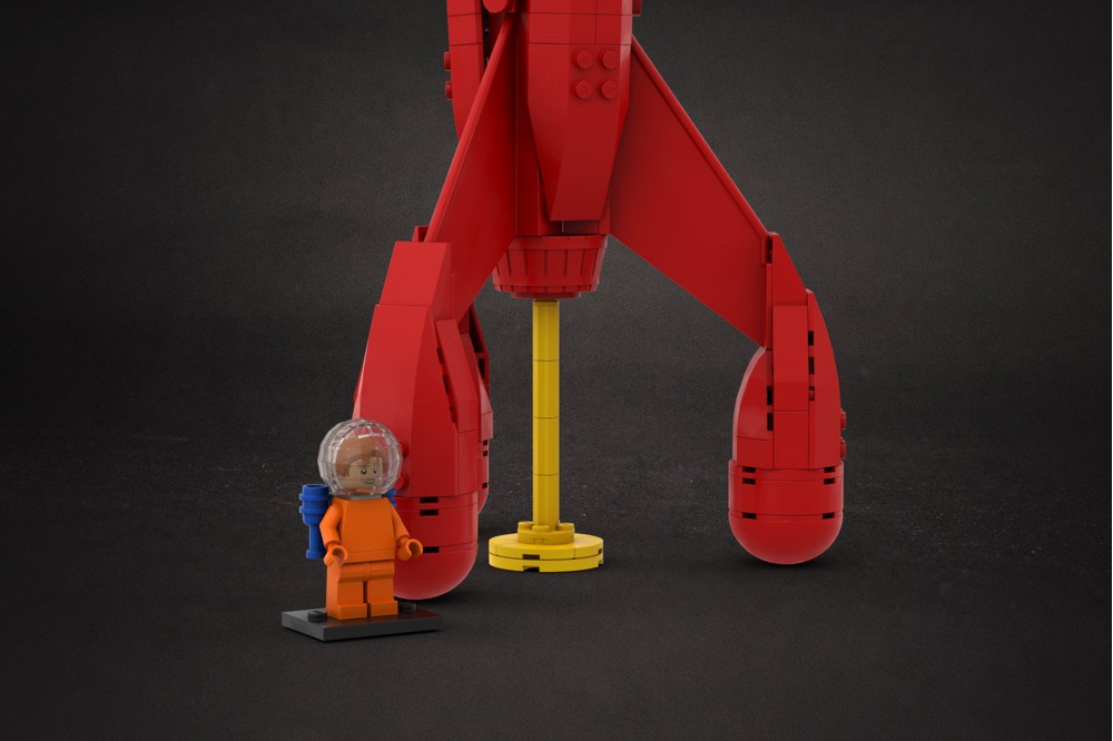 Lego Moc F01 Retro Moon Rocket Inspired By Tintin 1150 Ultimate
