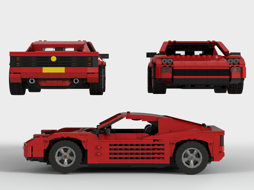 Lego Moc Ferrari Testarossa By Kirvet Rebrickable Build With Lego