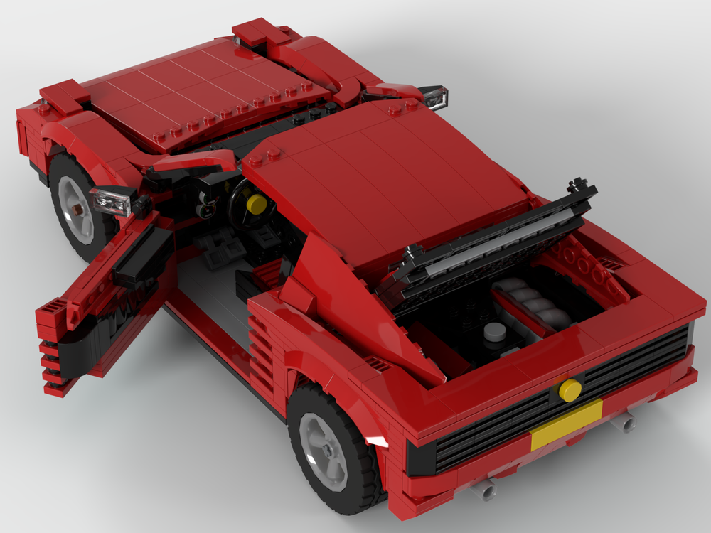Lego Moc Ferrari Testarossa By Kirvet Rebrickable Build With Lego