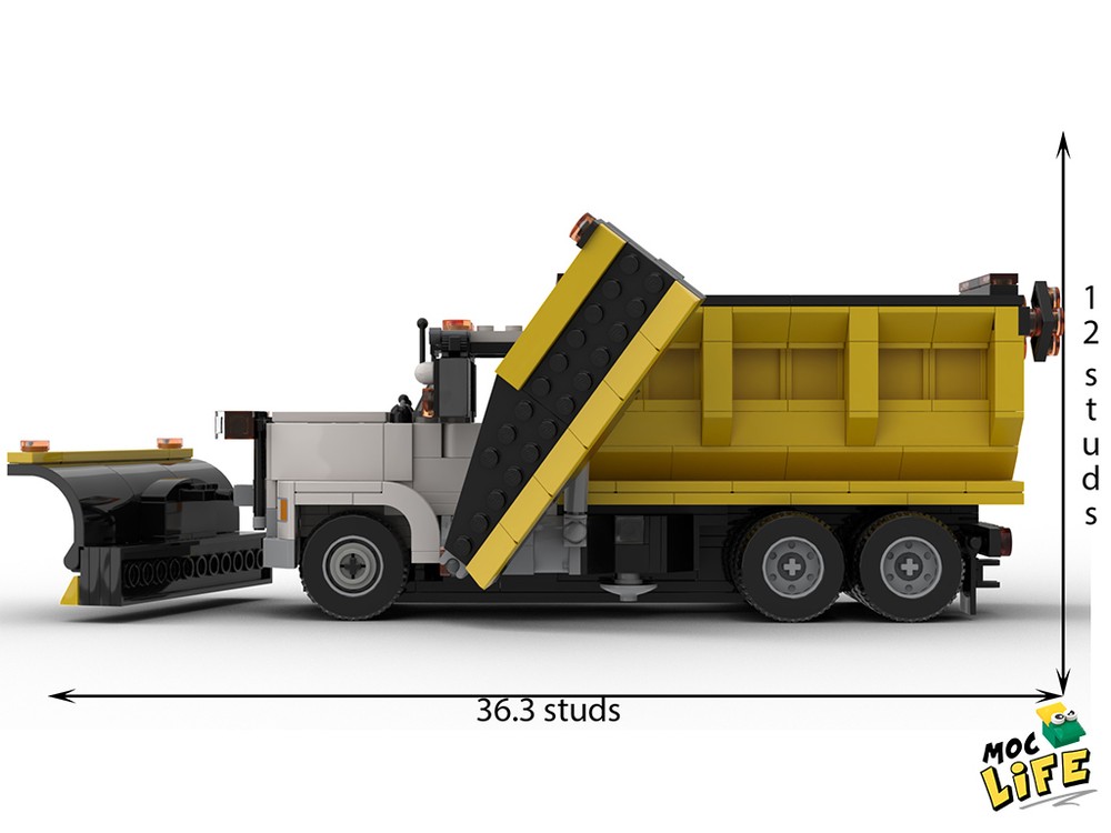 LEGO MOC Ford L9000 Areomax spreader plow by MocLife | Rebrickable ...