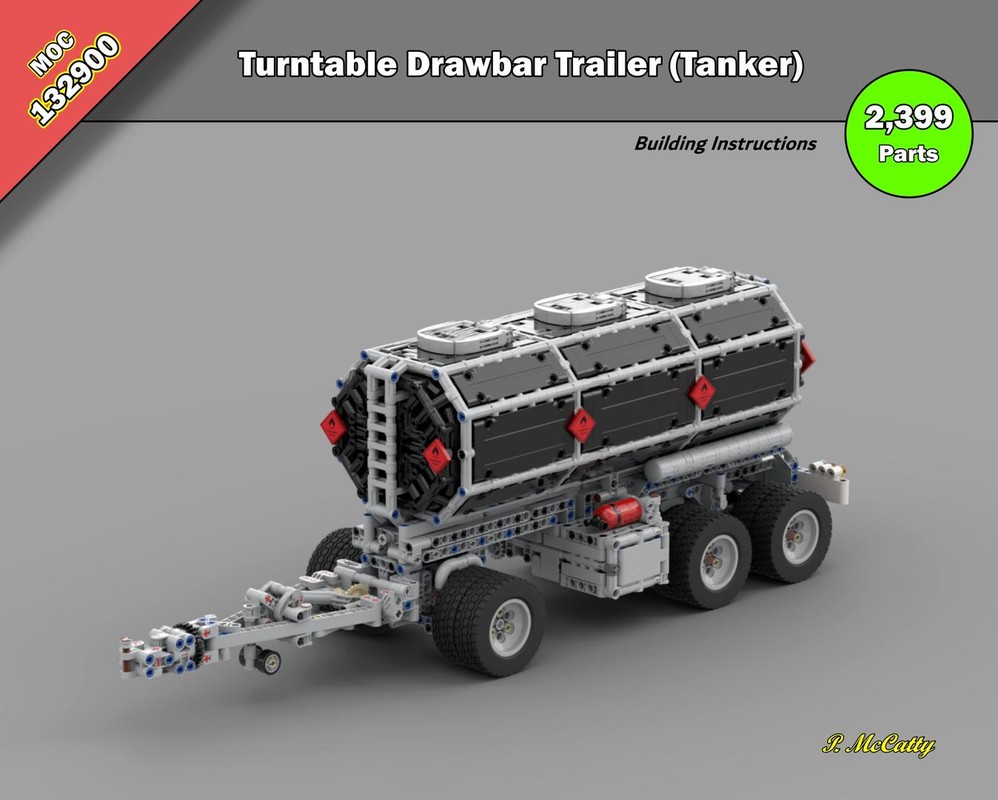 LEGO MOC Turntable Drawbar Trailer (Tanker) by @McCatty_TECH ...