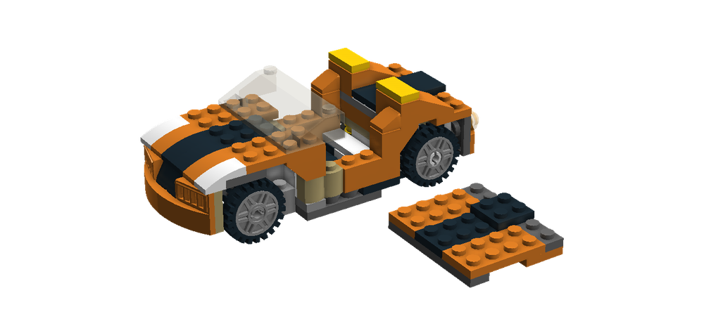 LEGO MOC 31017 minifig car w roof by Abokado | Rebrickable - Build with ...