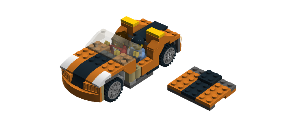 LEGO MOC 31017 minifig car w roof by Abokado | Rebrickable - Build with ...