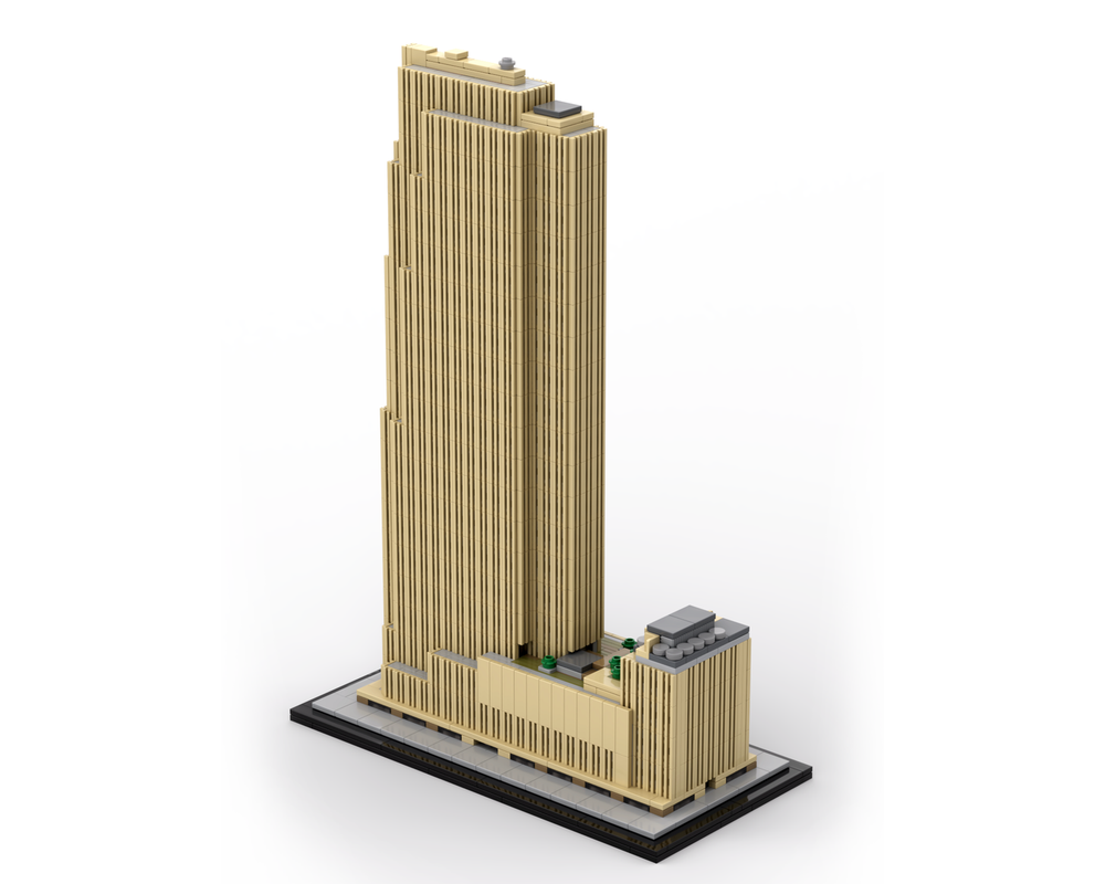 Lego Moc 30 Rockefeller Plaza 1800 Scale Gercacomcast Building By