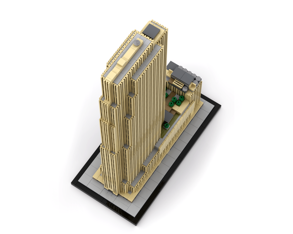 Lego Moc 30 Rockefeller Plaza 1800 Scale Gercacomcast Building By