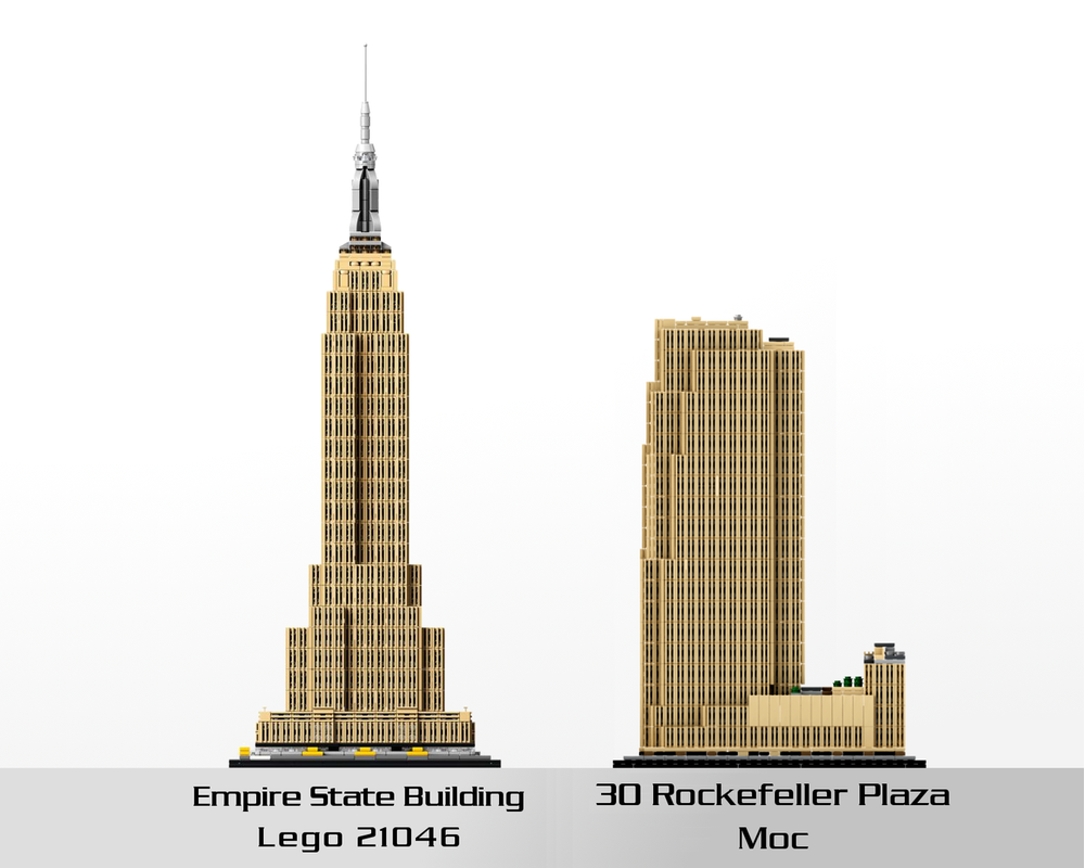 Lego Moc 30 Rockefeller Plaza 1800 Scale Gercacomcast Building By