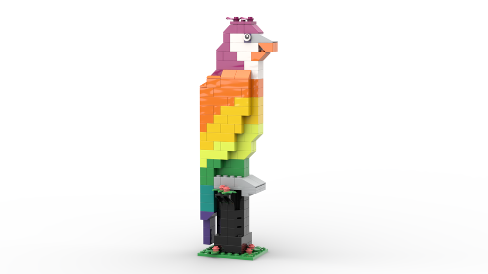 LEGO MOC 11022 Rainbow parrot by Lenarex | Rebrickable - Build with LEGO