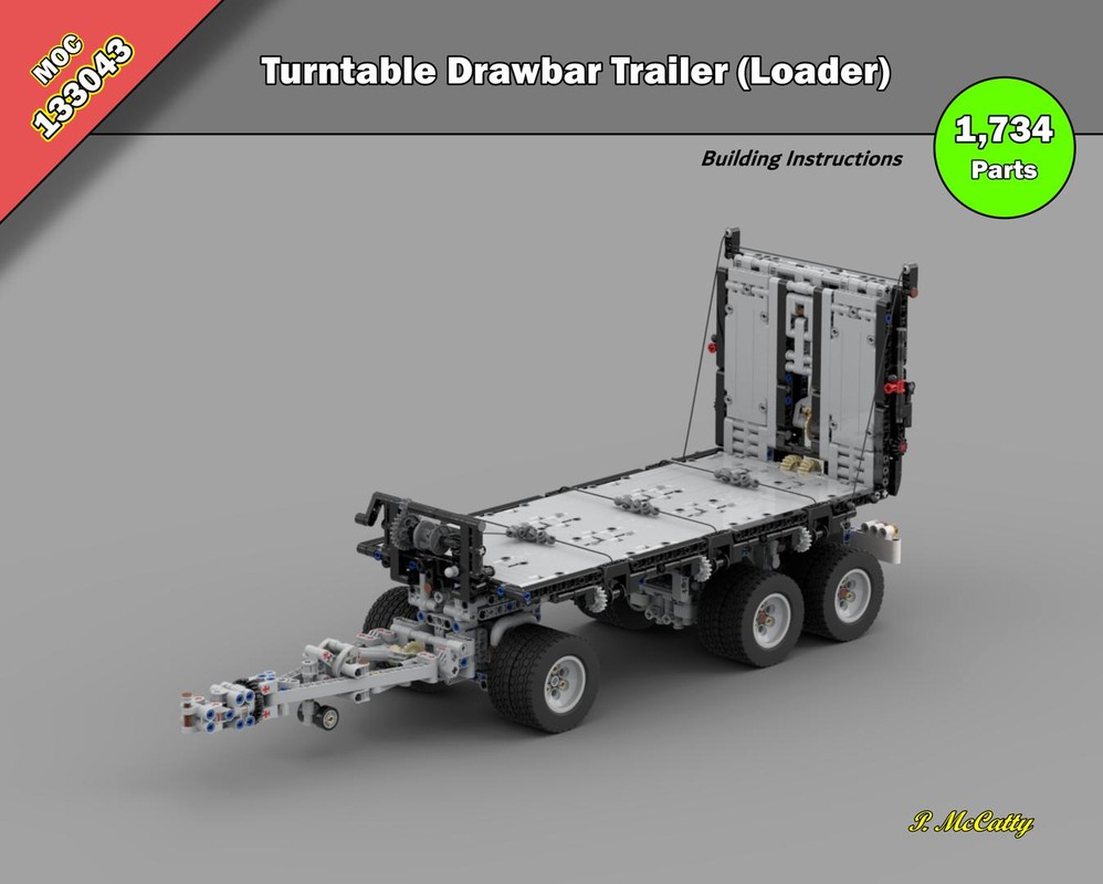 LEGO MOC Turntable Drawbar Trailer (Loader) by @McCatty_TECH ...