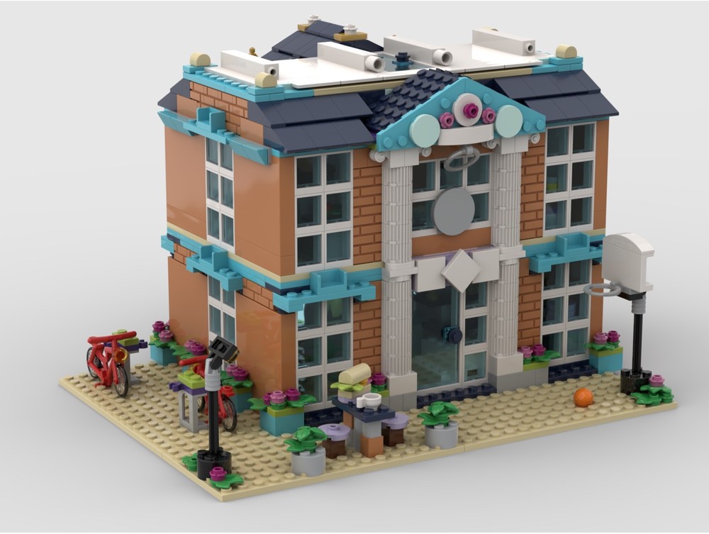 Lego Moc Heart Lake City School Standalone By Brinx Rebrickable