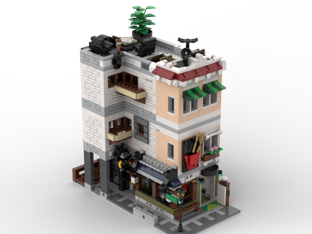 LEGO MOC Alley Shops and Apartment - Boardwalk Series by TUFKAT ...