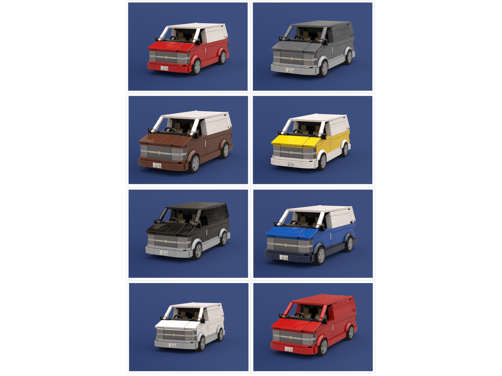 LEGO MOC Chevrolet Astro Van 1998 by EvilEnderman | Rebrickable - Build ...