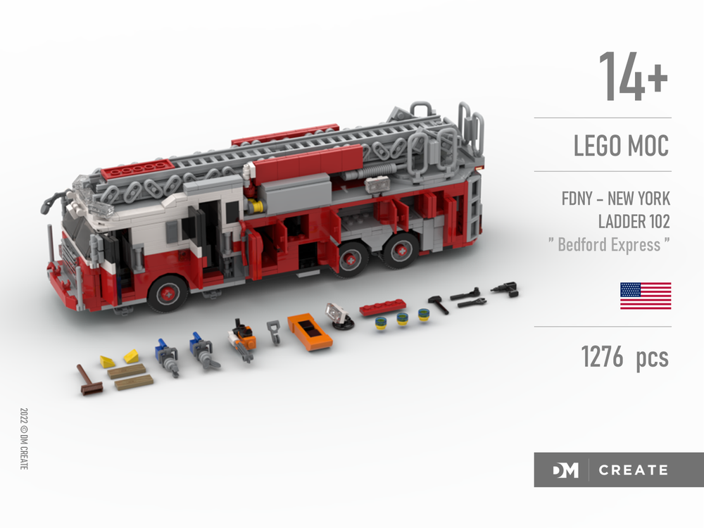 LEGO MOC FDNY - New York - Ladder 102 Bedford Express by DMcreate ...