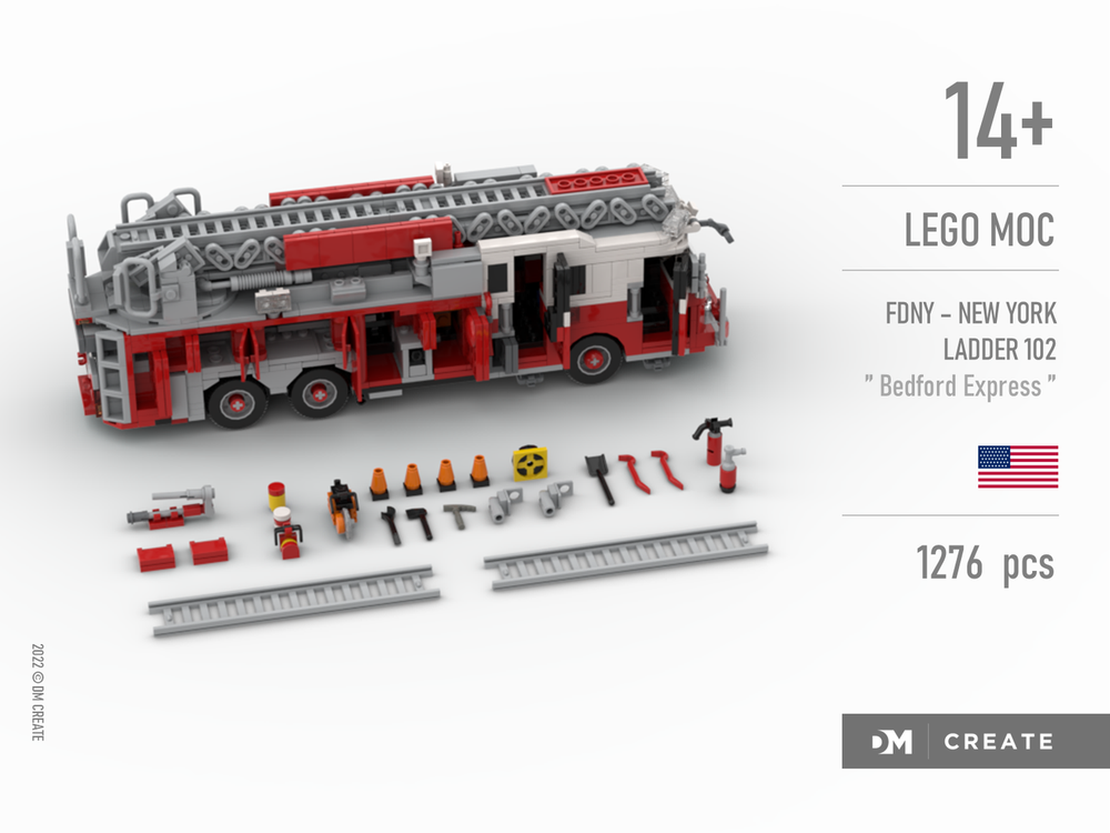 LEGO MOC FDNY - New York - Ladder 102 Bedford Express by DMcreate ...