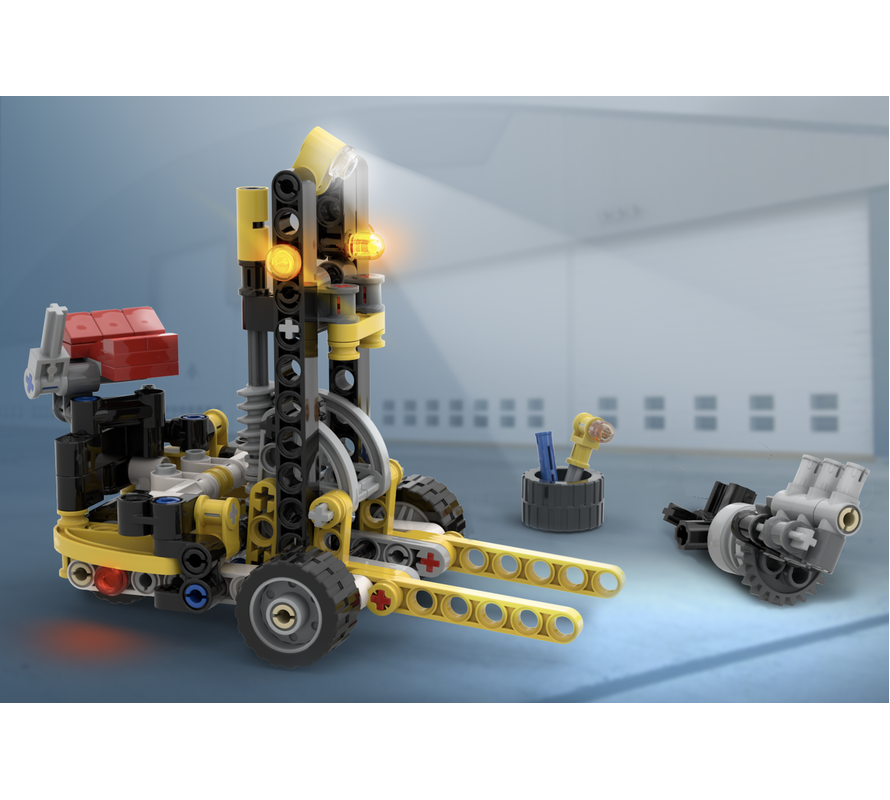 LEGO MOC 42031 Reach Truck by mirrorbricks | Rebrickable - Build with LEGO