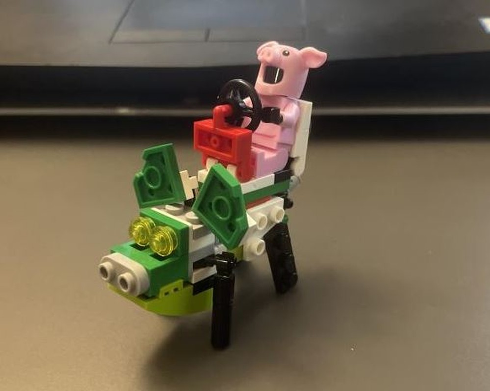 LEGO MOC ridable green pig by eric_nunya | Rebrickable - Build with LEGO