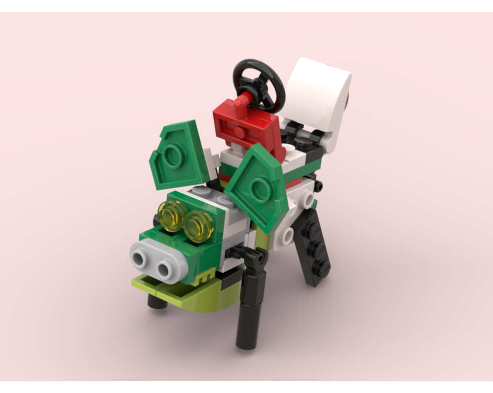 LEGO MOC ridable green pig by eric_nunya | Rebrickable - Build with LEGO