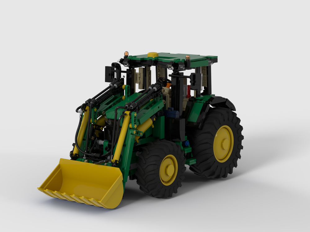 Lego Moc Front Loader For John Deere 6120m By Odinbricks Rebrickable
