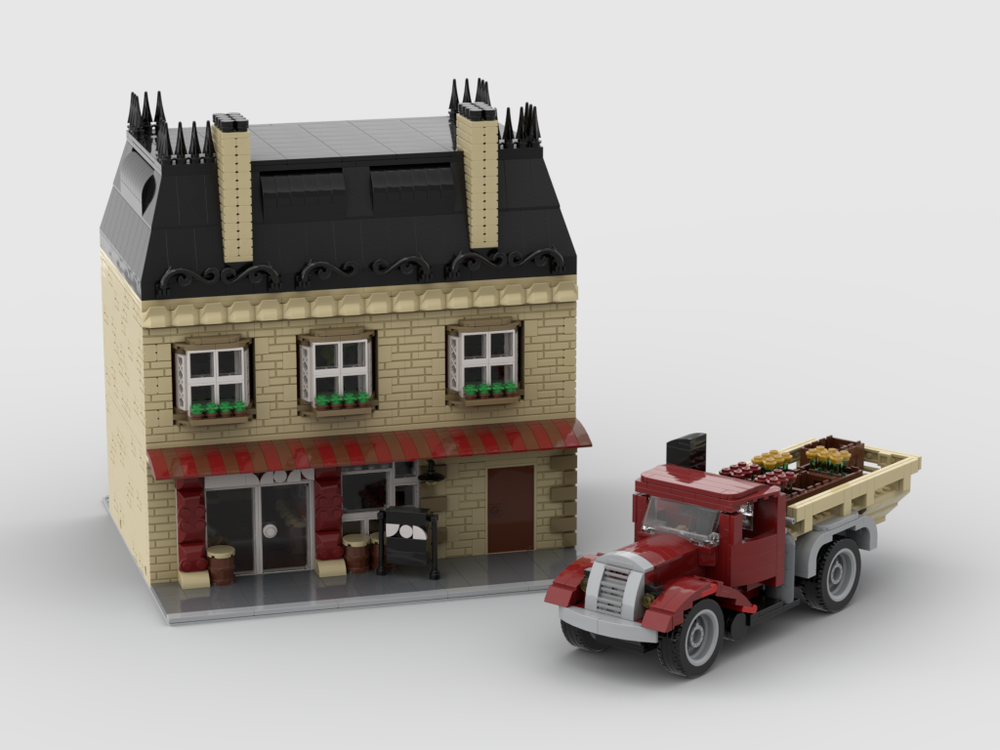 LEGO MOC Modular Old Wine Shop + old truck by gabizon | Rebrickable ...