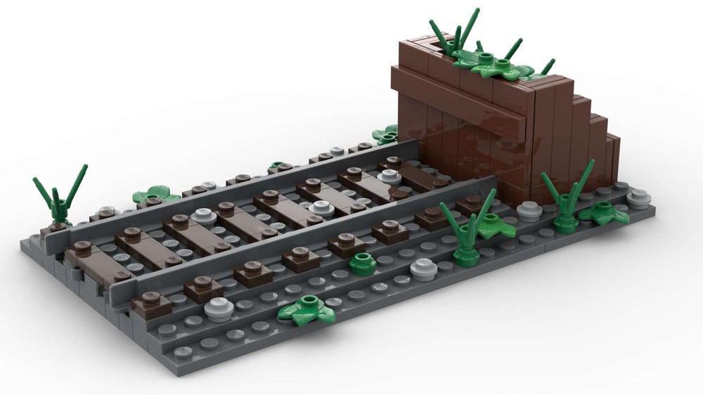 LEGO MOC wood buffer stop // Holzprellbock by RailBricks_YT ...