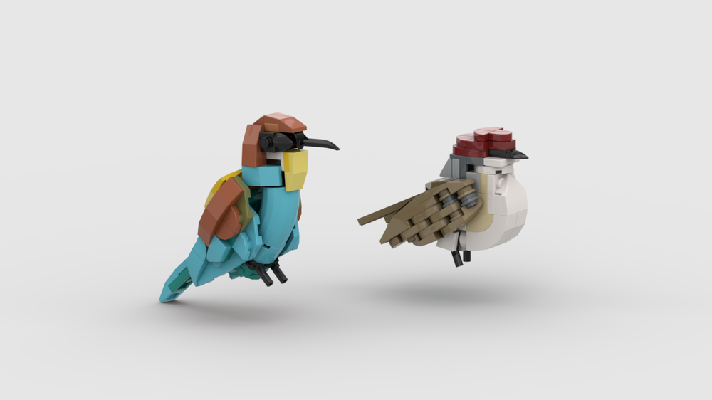 LEGO MOC Birds 6 - European Bee-Eater and Eurasian Blackcap by T.Bus ...
