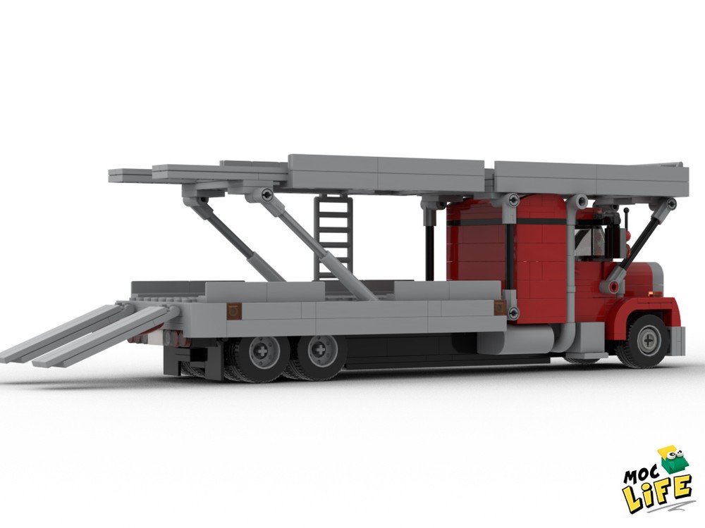 LEGO MOC Peterbilt 359 car hauler by MocLife | Rebrickable - Build with ...