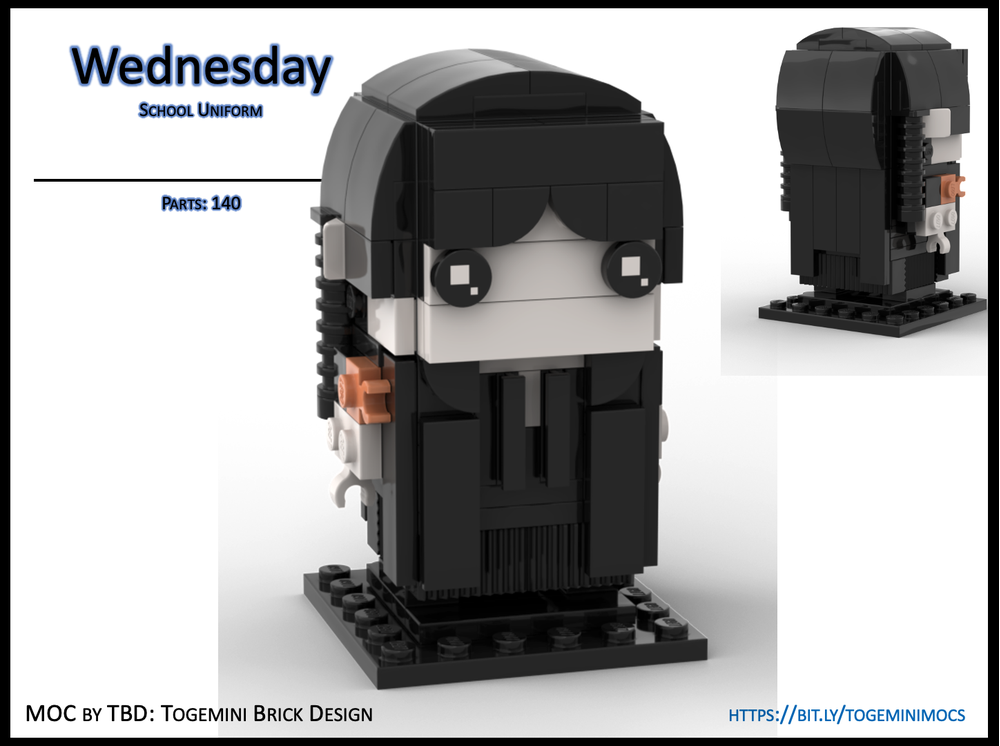 LEGO MOC Wednesday - School Uniform - Brickheadz by togemini ...