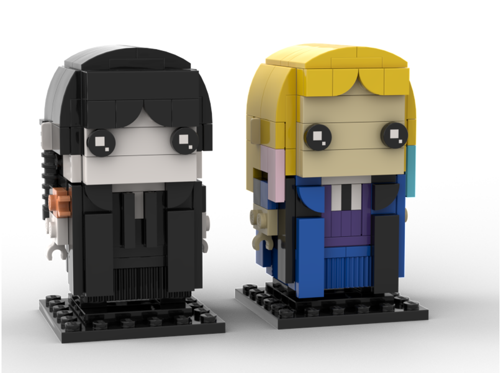 LEGO MOC Wednesday & Enid - School Uniform - Brickheadz by togemini ...