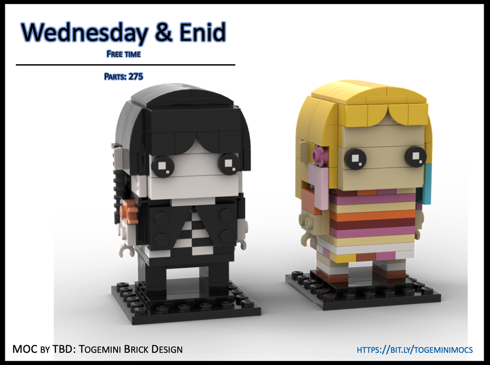 LEGO MOC Wednesday & Enid - Free Time Outfit - Brickheadz by togemini ...