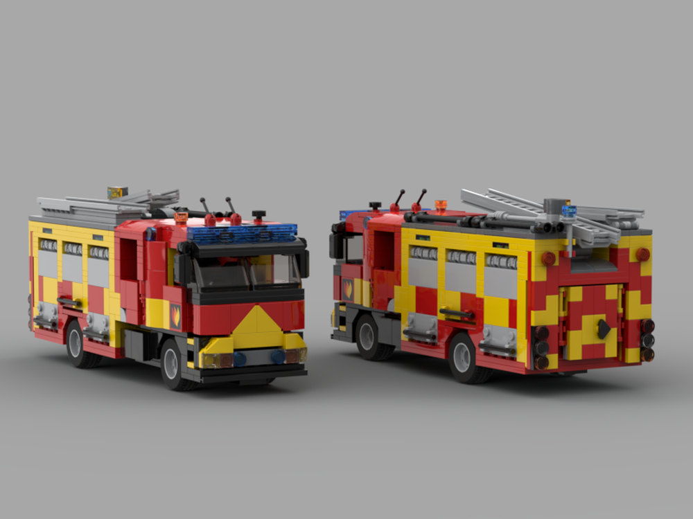 LEGO MOC Fire Service Pump Ladder by DS Brick Creations | Rebrickable ...