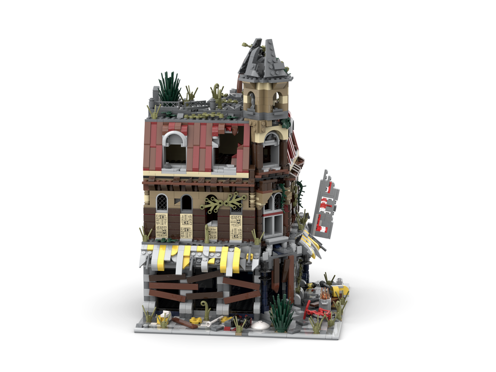Lego Moc Postapocalyptic Café Corner By Brickgloria Rebrickable