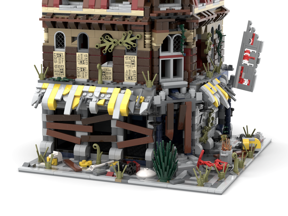 Lego Moc Postapocalyptic Café Corner By Brickgloria Rebrickable
