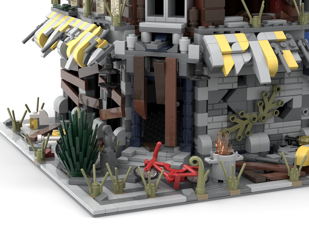 Lego Moc Postapocalyptic Café Corner By Brickgloria Rebrickable
