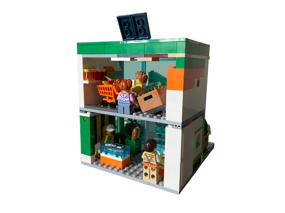 Lego Moc 60347 Grocery Store 2 Storey Alternate Build By Re Bricked