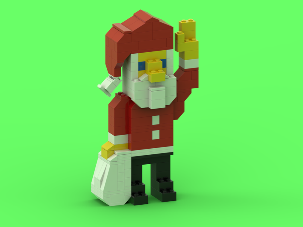 LEGO MOC Santa Claus Waving by iaviv | Rebrickable - Build with LEGO
