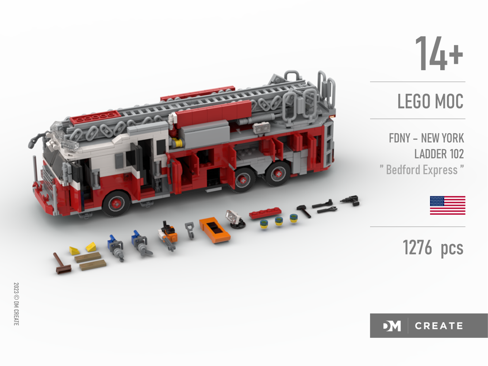 LEGO MOC FDNY set - Ladder 102 + Engine 34 by DMcreate | Rebrickable ...
