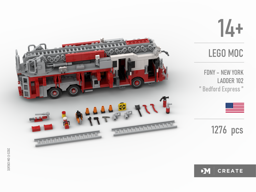LEGO MOC FDNY set - Ladder 102 + Engine 34 by DMcreate | Rebrickable ...
