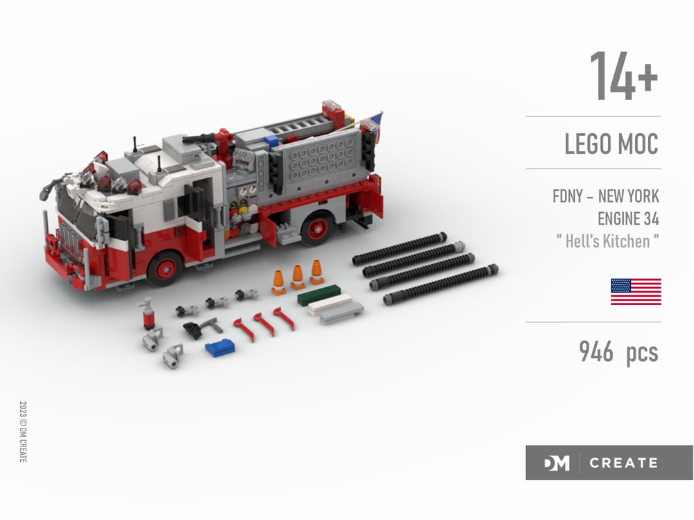 LEGO MOC FDNY set - Ladder 102 + Engine 34 by DMcreate | Rebrickable ...