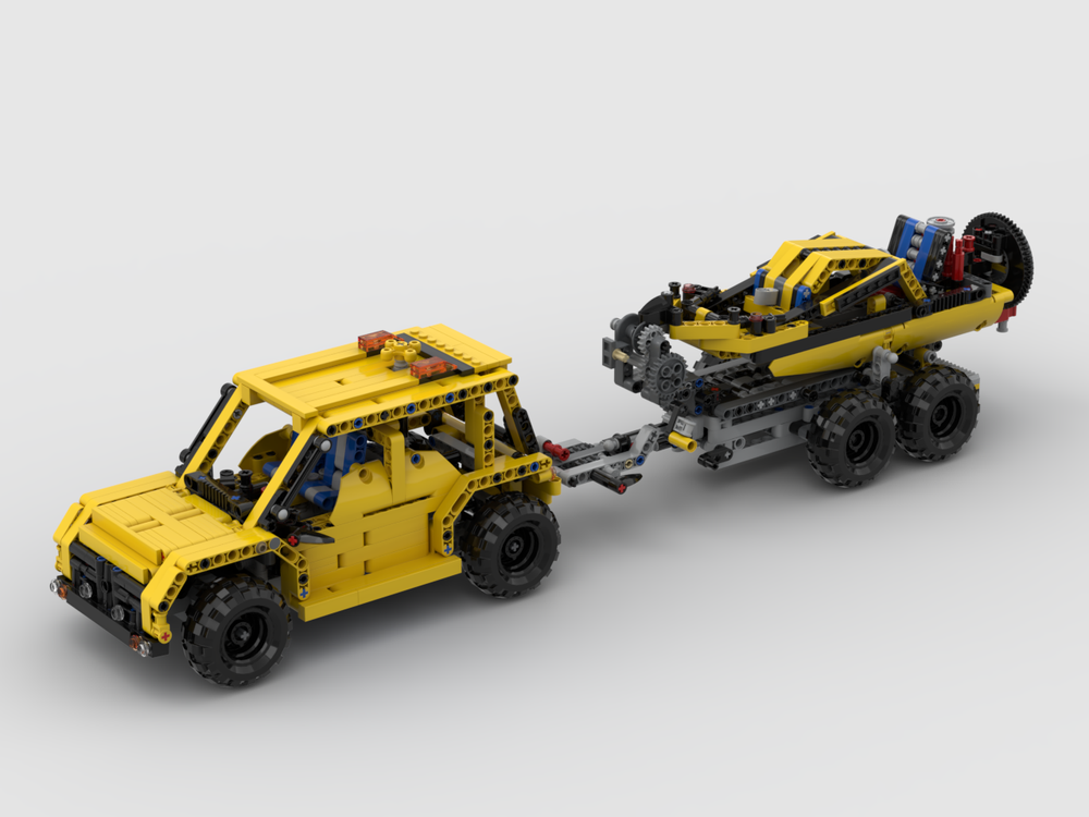 Lego Moc 8053 B Model Car Trailer Boat By Roelofs Creations