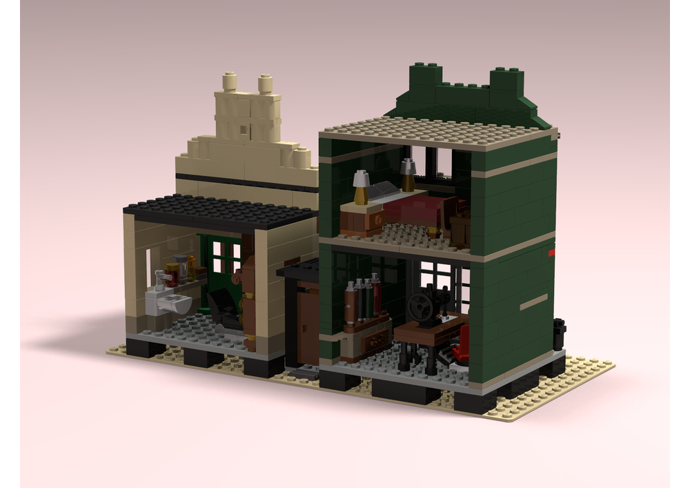 LEGO MOC Western Barber and Tailor Shop by foreverSorting | Rebrickable ...