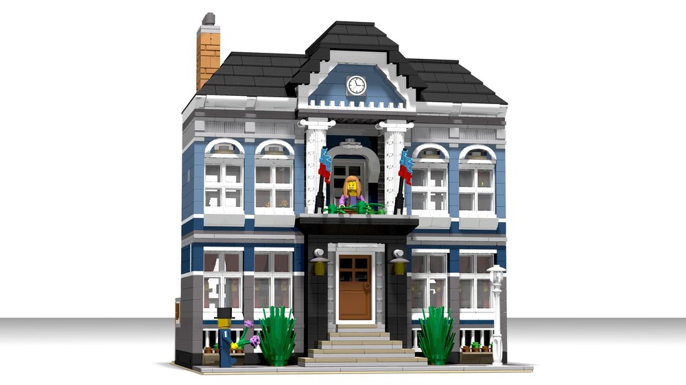 LEGO MOC Modular Blue Residence by andrepsramos | Rebrickable - Build ...