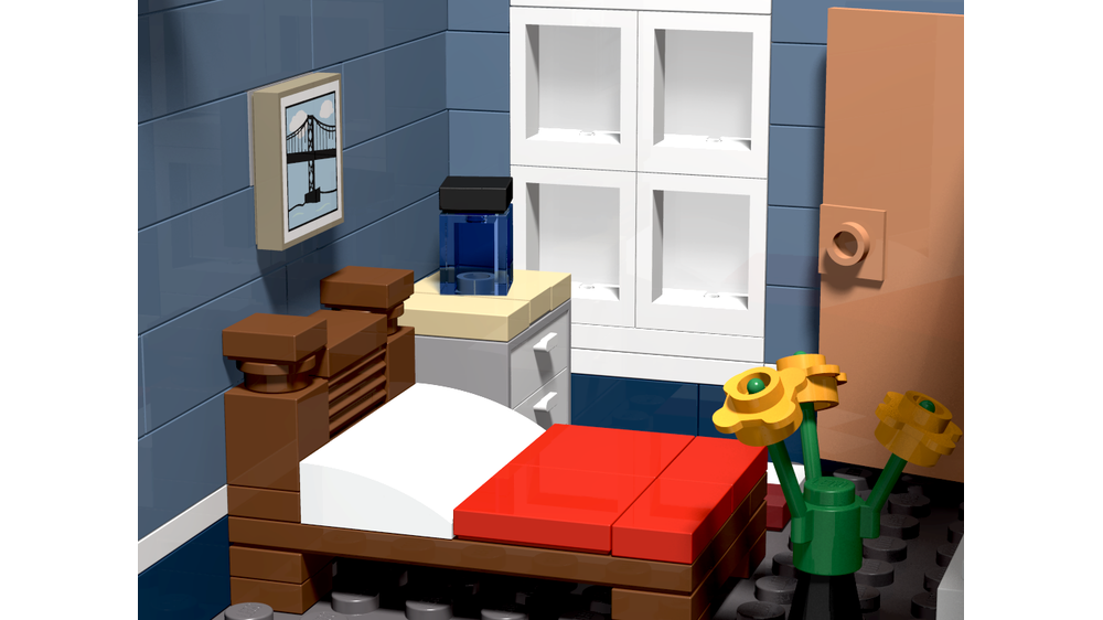 Lego Moc Modular Blue Residence By Andrepsramos Rebrickable Build