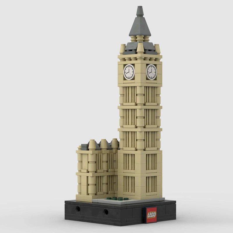 LEGO MOC Big Ben Fix for 8x8 Base by uminuo | Rebrickable - Build with LEGO
