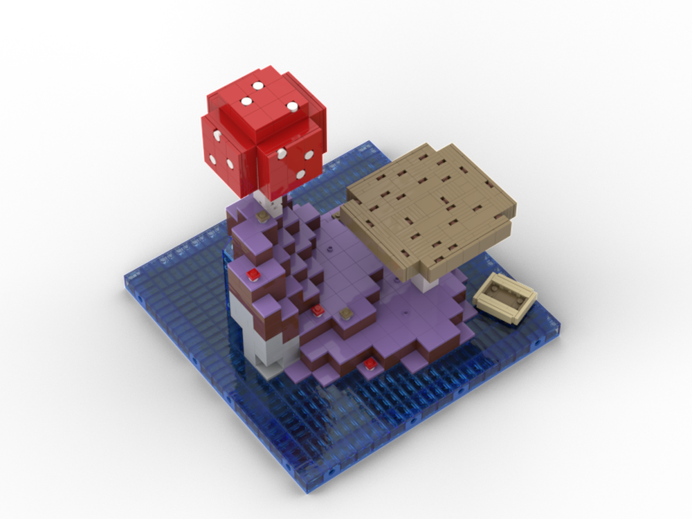 Lego Moc Minecraft Mushroom Island By Lordalien Rebrickable Build