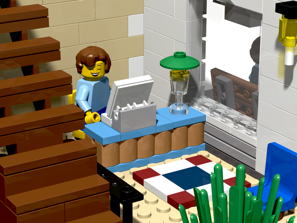 Lego Moc Modular Coffee Shop By Andrepsramos Rebrickable Build With