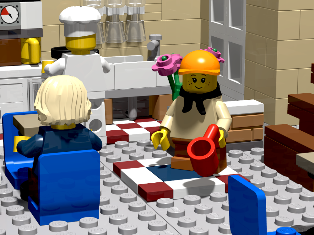 Lego Moc Modular Coffee Shop By Andrepsramos Rebrickable Build With