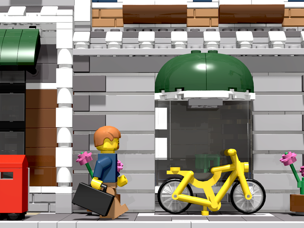 Lego Moc Modular Coffee Shop By Andrepsramos Rebrickable Build With