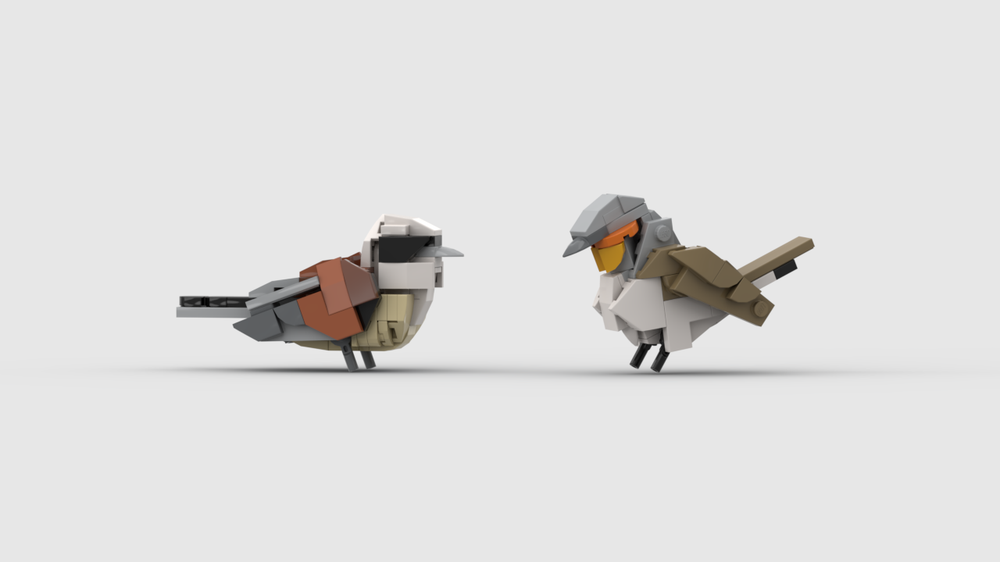 LEGO MOC Birds 9 - Eurasian Penduline Tit and Red-Breasted Flycatcher ...
