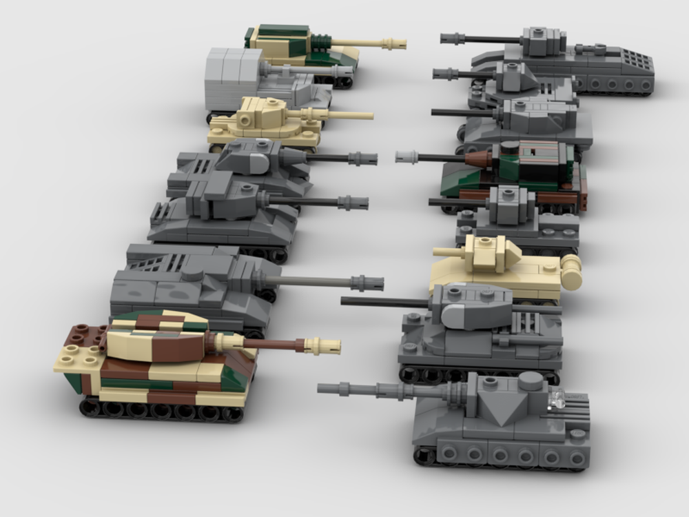 LEGO MOC Micro Tanks from Real Life by BrickAddiction | Rebrickable ...
